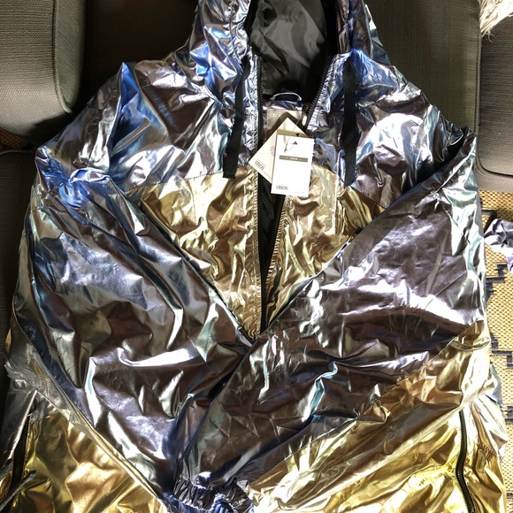 ASOS Curve | Jackets & Coats | Asos Design Curve Metallic Panel Rain ...